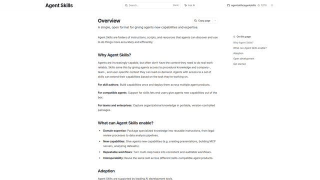 Agent Skills - Open Agent Skills Specification | EveryDev.ai