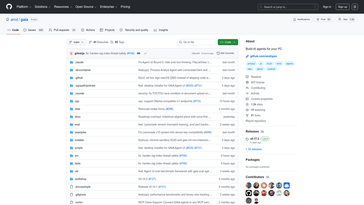 GAIA - AMD Ryzen AI Agent Framework | EveryDev.ai