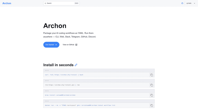 Archon - YAML Workflows for AI Coding Agents | EveryDev.ai