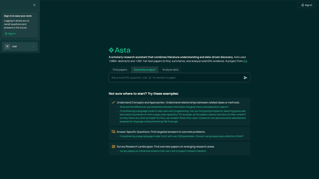ASTA - AI Scientific Literature Synthesis | EveryDev.ai
