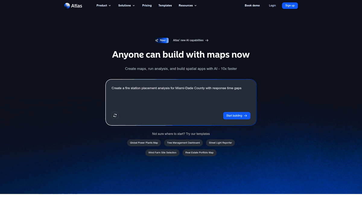 Atlas - AI Powered GIS Mapping Platform | EveryDev.ai