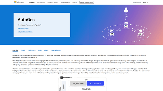 AutoGen - Open Source Multi-Agent Framework | EveryDev.ai