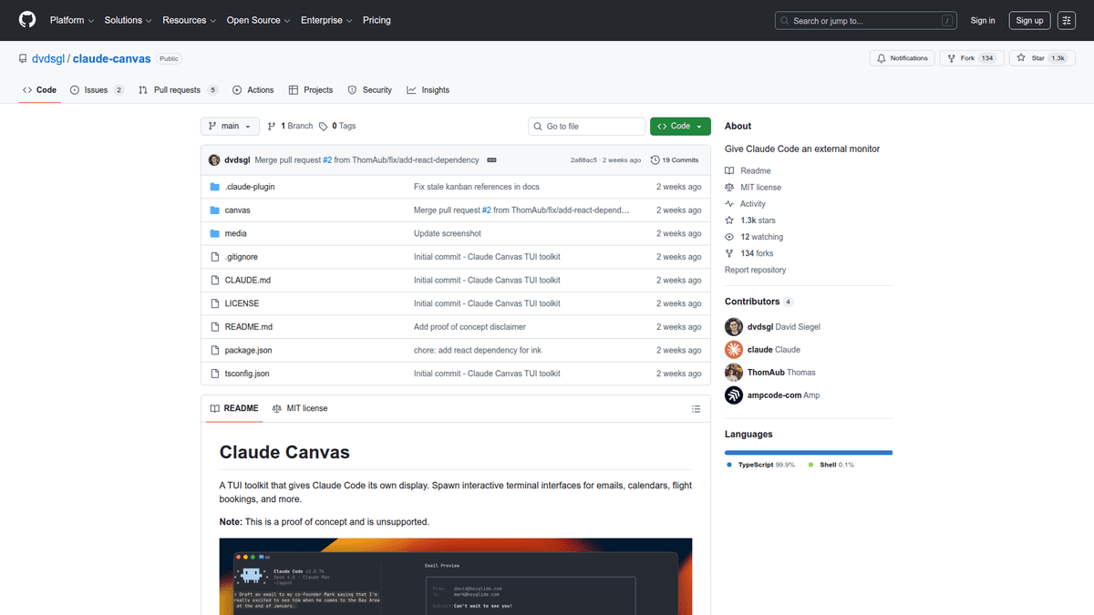 Claude Canvas - Claude Code Terminal UI Toolkit | EveryDev.ai