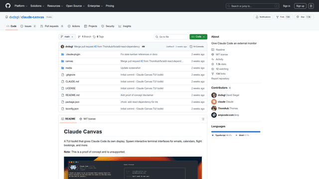 Claude Canvas - Claude Code Terminal UI Toolkit | EveryDev.ai