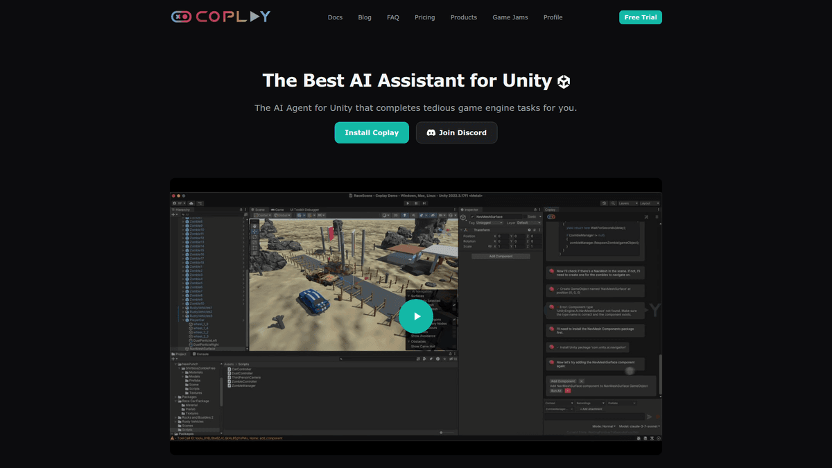 Coplay - AI Assistant for Unity Editor | EveryDev.ai