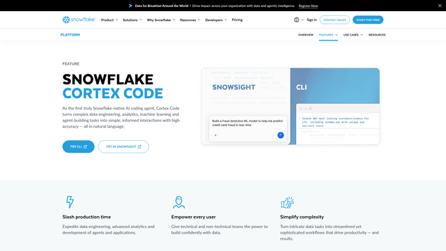 Cortex Code - AI Coding Assistant for Snowflake | EveryDev.ai