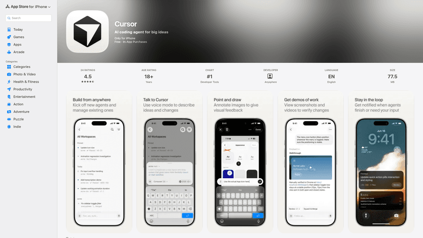 Cursor for iOS - Mobile AI Coding Agent Control | EveryDev.ai