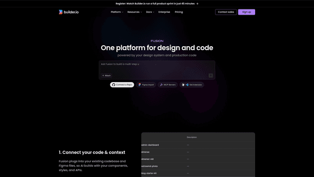 Fusion - Visual UI Framework for Editors | EveryDev.ai