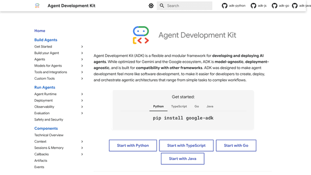 Google Agent Development Kit (ADK) - Open Source AI Agent Framework ...