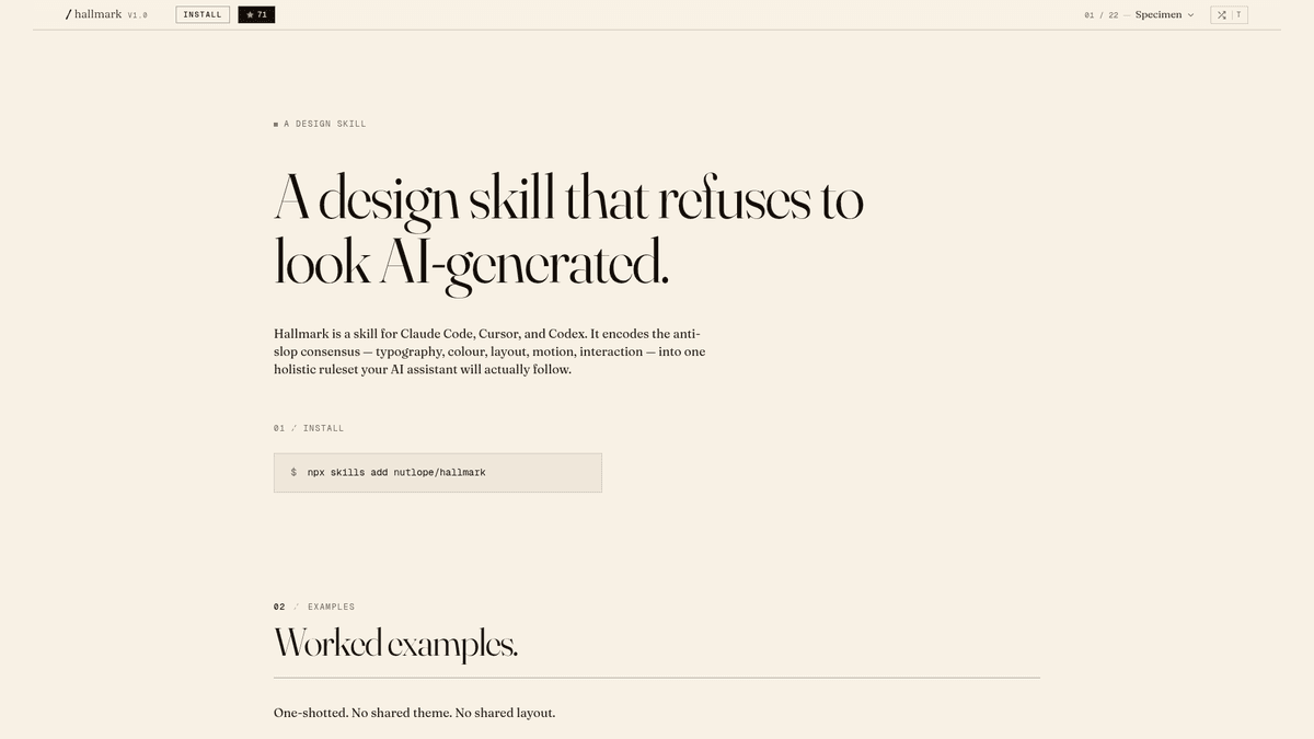 Hallmark - AI Design Rules for Coding Agents | EveryDev.ai