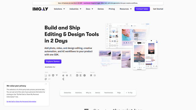 IMG.LY - Creative Editor SDK for Apps | EveryDev.ai
