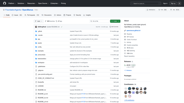 OpenManus - Open Source AI Agent Framework | EveryDev.ai