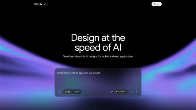 Stitch - AI UI Design Generator | EveryDev.ai