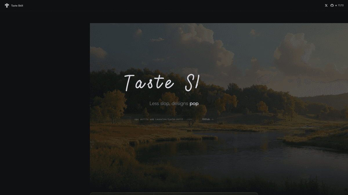 Taste Skill - AI Design Rules for Coding Agents | EveryDev.ai