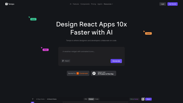 Tempo - Visual React IDE with AI | EveryDev.ai