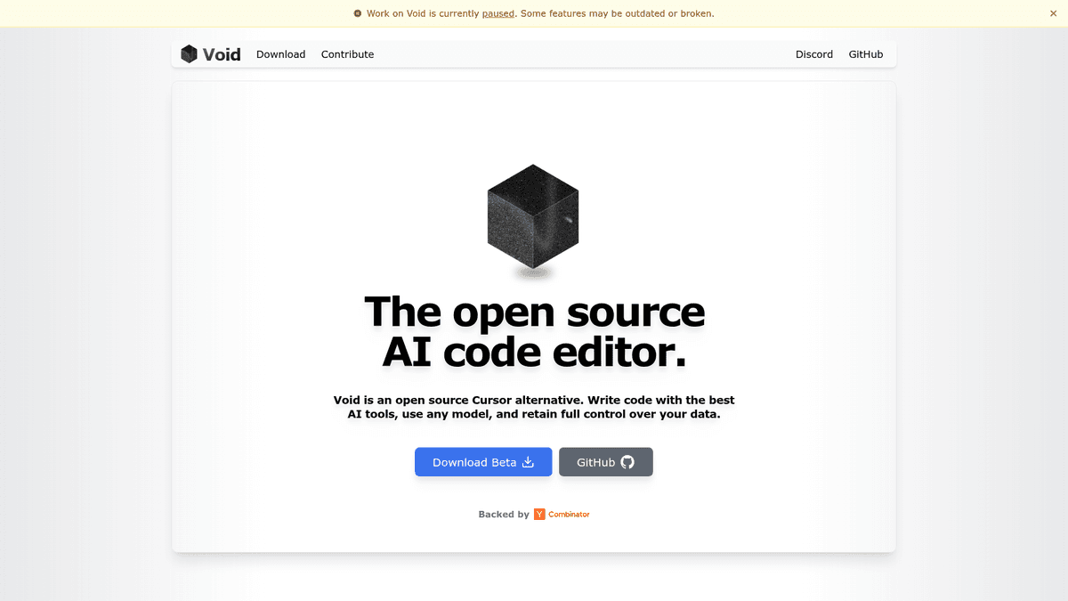 Void Editor - Open Source AI Code Editor | EveryDev.ai