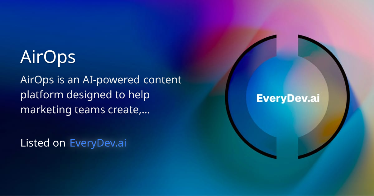 AirOps - AI Tool for Devs | EveryDev.ai