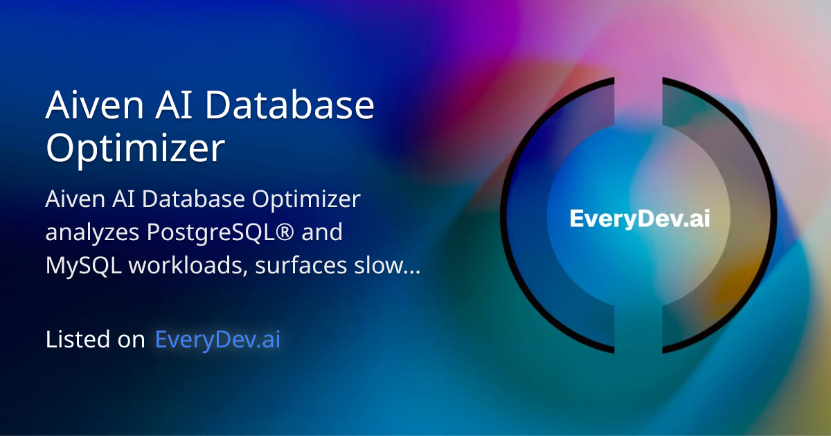 Aiven AI Database Optimizer - AI Tool for Devs | EveryDev.ai