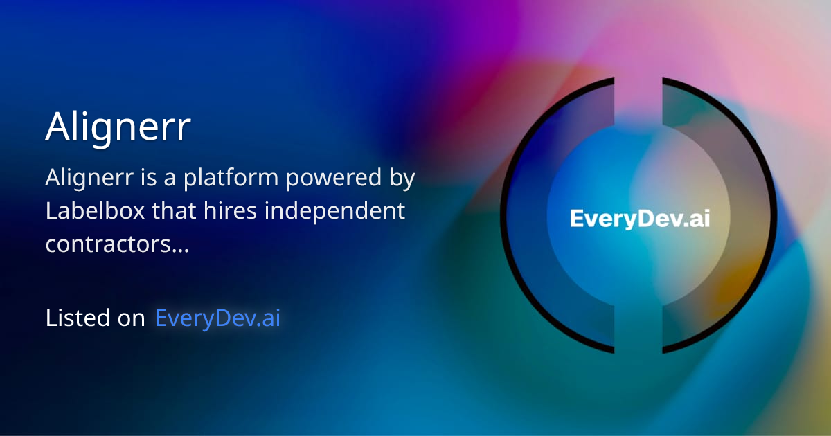 Alignerr - AI Tool for Devs | EveryDev.ai