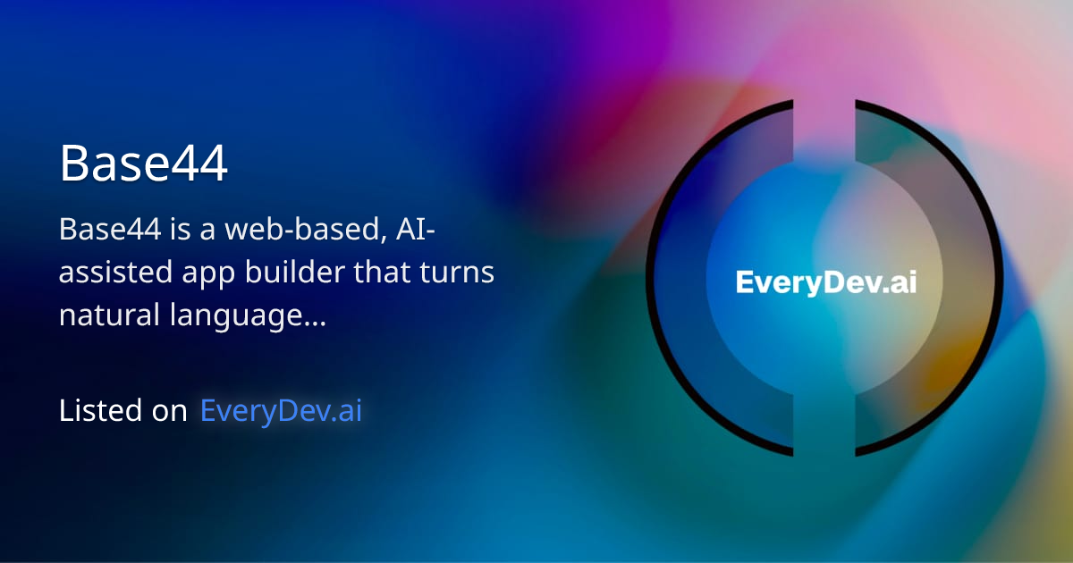 Base44 - AI Tool for Devs | EveryDev.ai