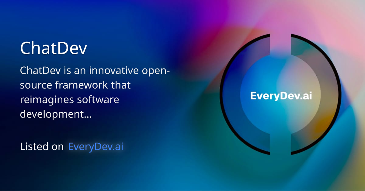 ChatDev - AI Tool for Devs | EveryDev.ai