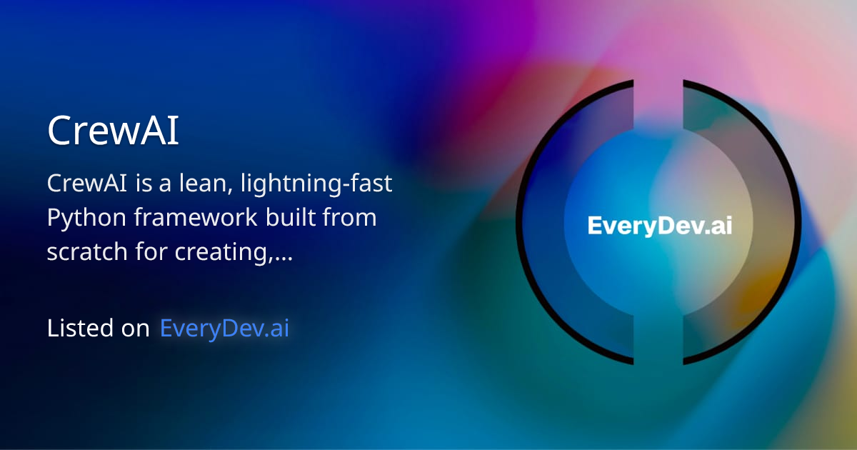 CrewAI - AI Tool for Devs | EveryDev.ai