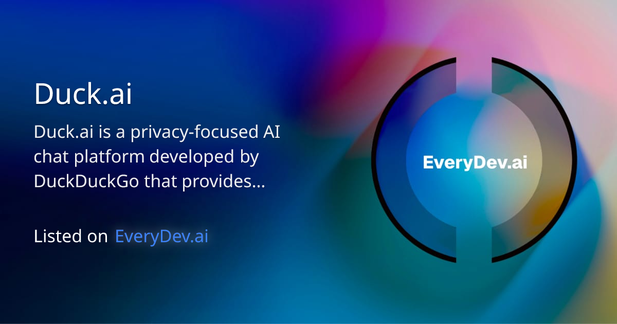Duck.ai - AI Tool for Devs | EveryDev.ai