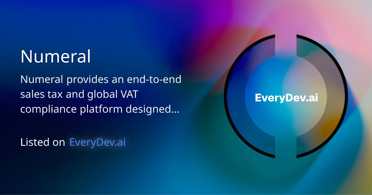 Numeral - AI Tool for Devs | EveryDev.ai