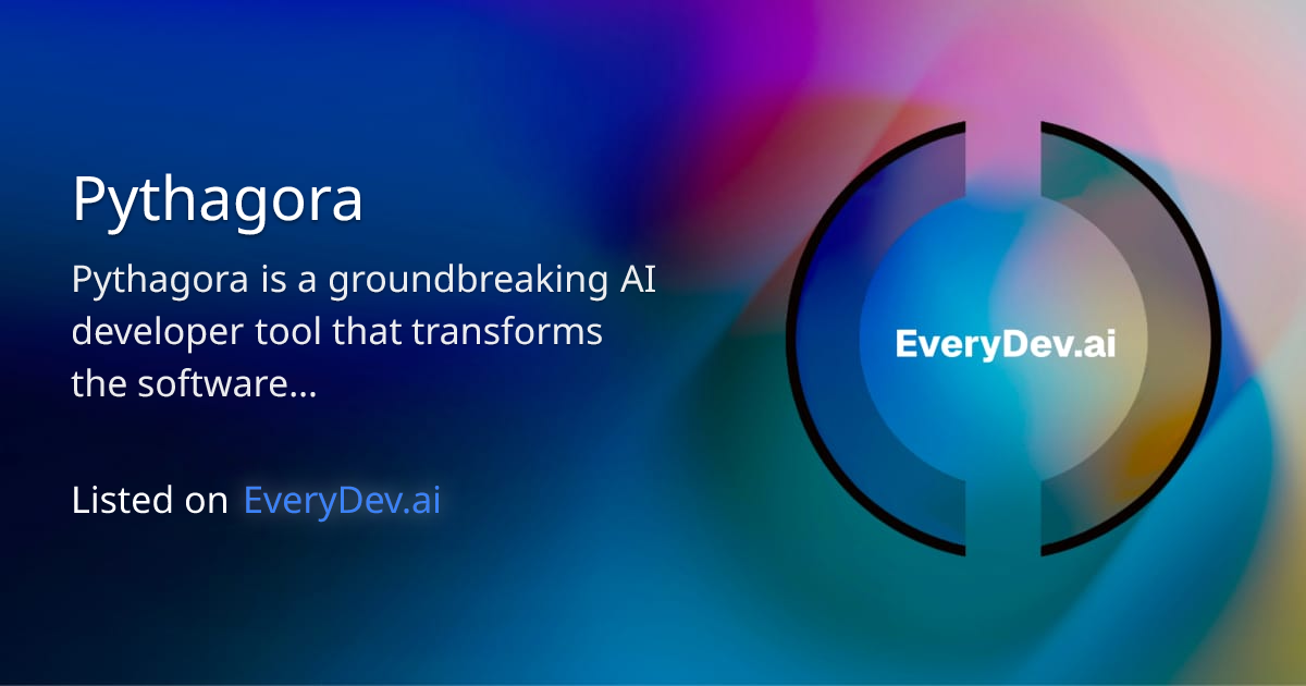Pythagora - AI App Builder for VS Code | EveryDev.ai