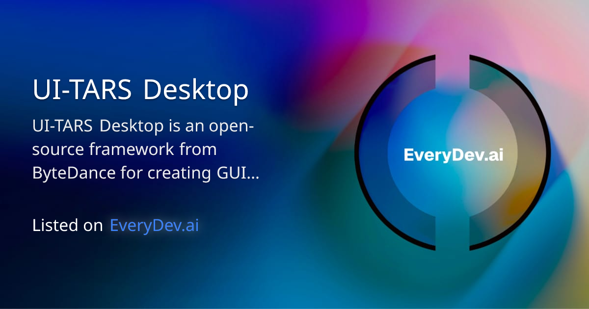 UI-TARS Desktop - AI Tool for Devs | EveryDev.ai