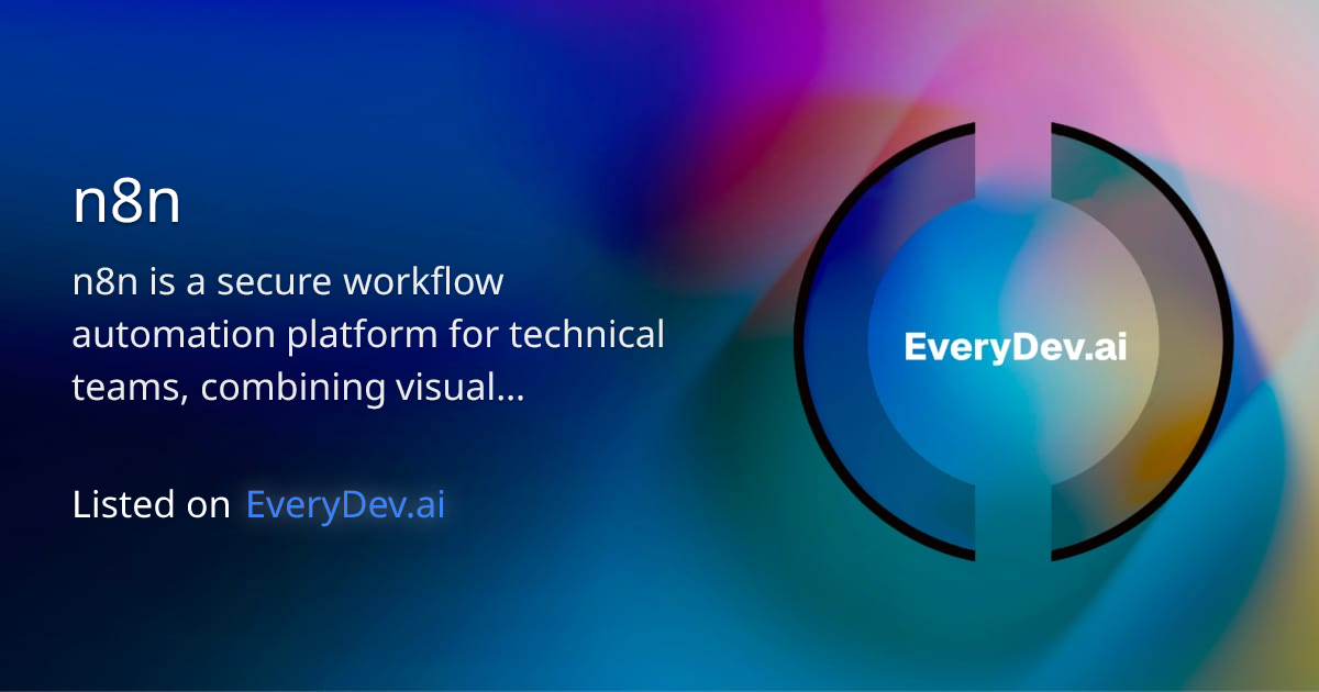 n8n - AI Tool for Devs | EveryDev.ai